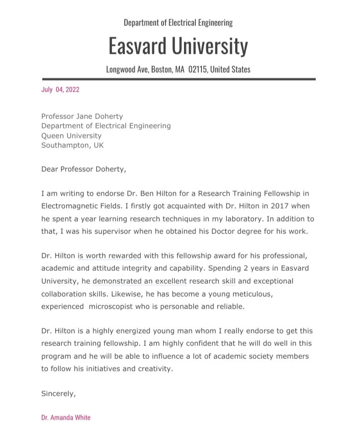 Endorsement Letter Samples - Sutarmaji’s Substack