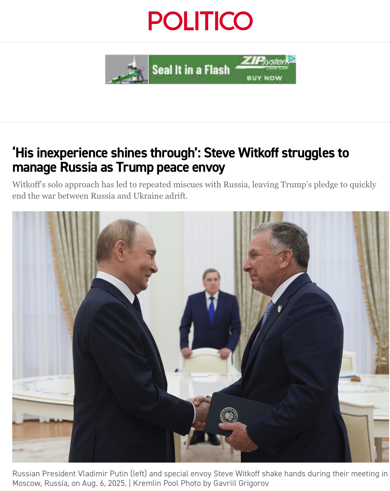 BREAKING: Witkoff Exposed — Trump’s Envoy Revealed as Kremlin Pawn