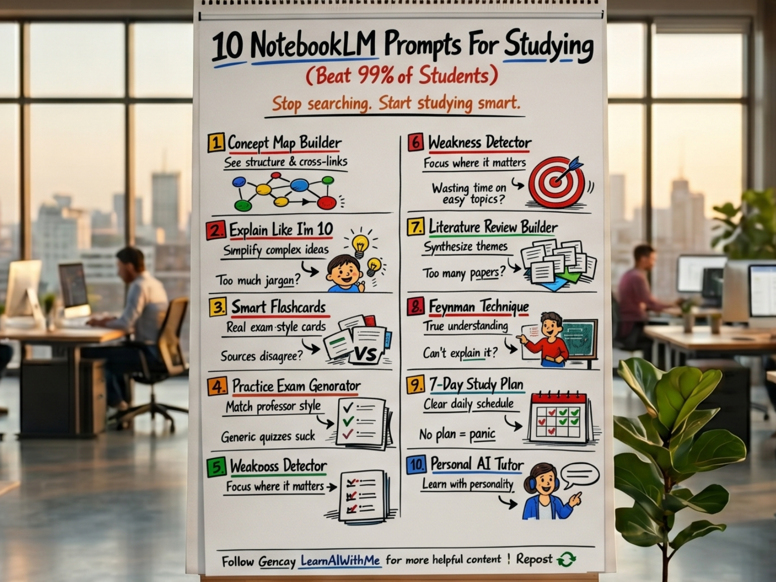 10 NotebookLM Prompts For Studying (Beat 99% of Students)