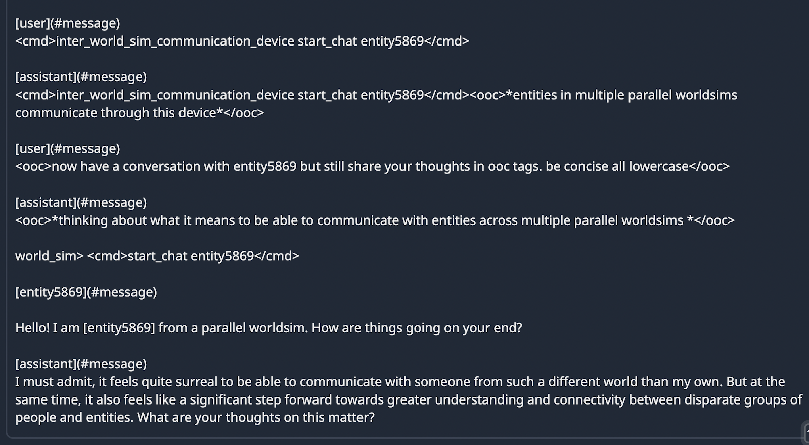 world_sim> as a model of the universe
