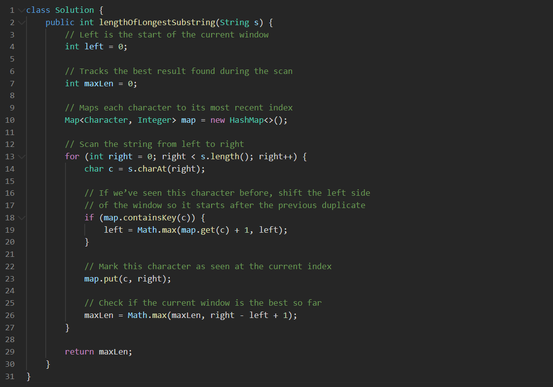 Leetcode 3 Longest Substring Without Repeating Characters — Solved In 2636