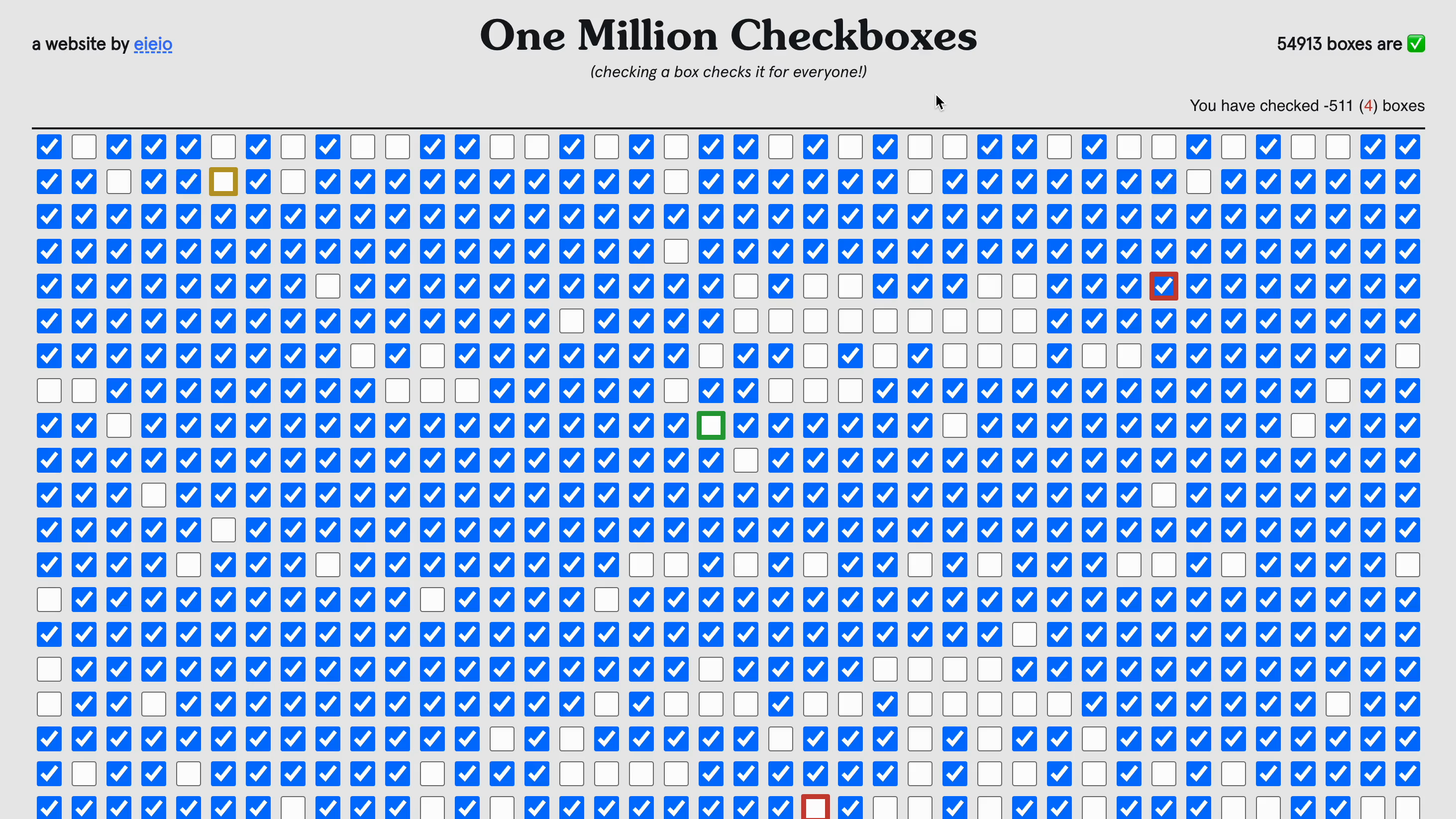 The Secret Inside One Million Checkboxes