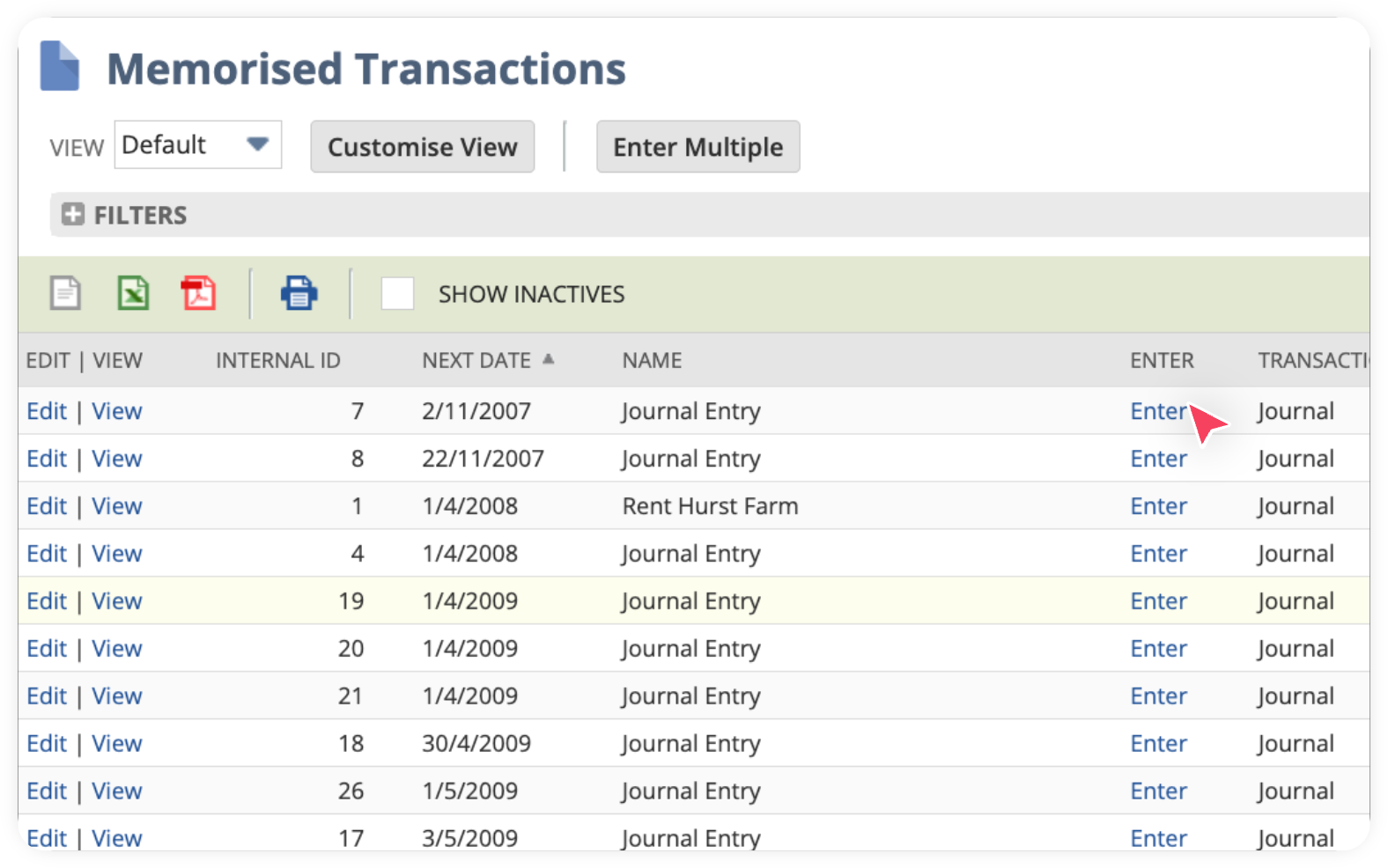 Automating Recurring transactions with Memorized Transactions in NetSuite