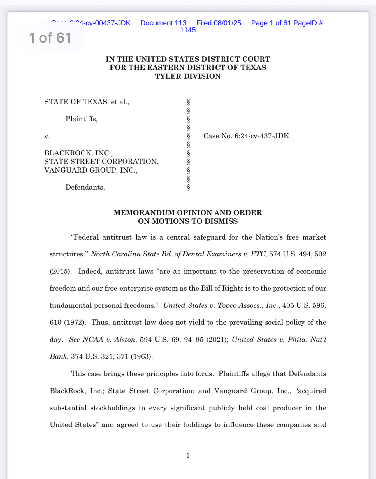 BlackRock, State Street, Vanguard to face antitrust lawsuit after Texas ...