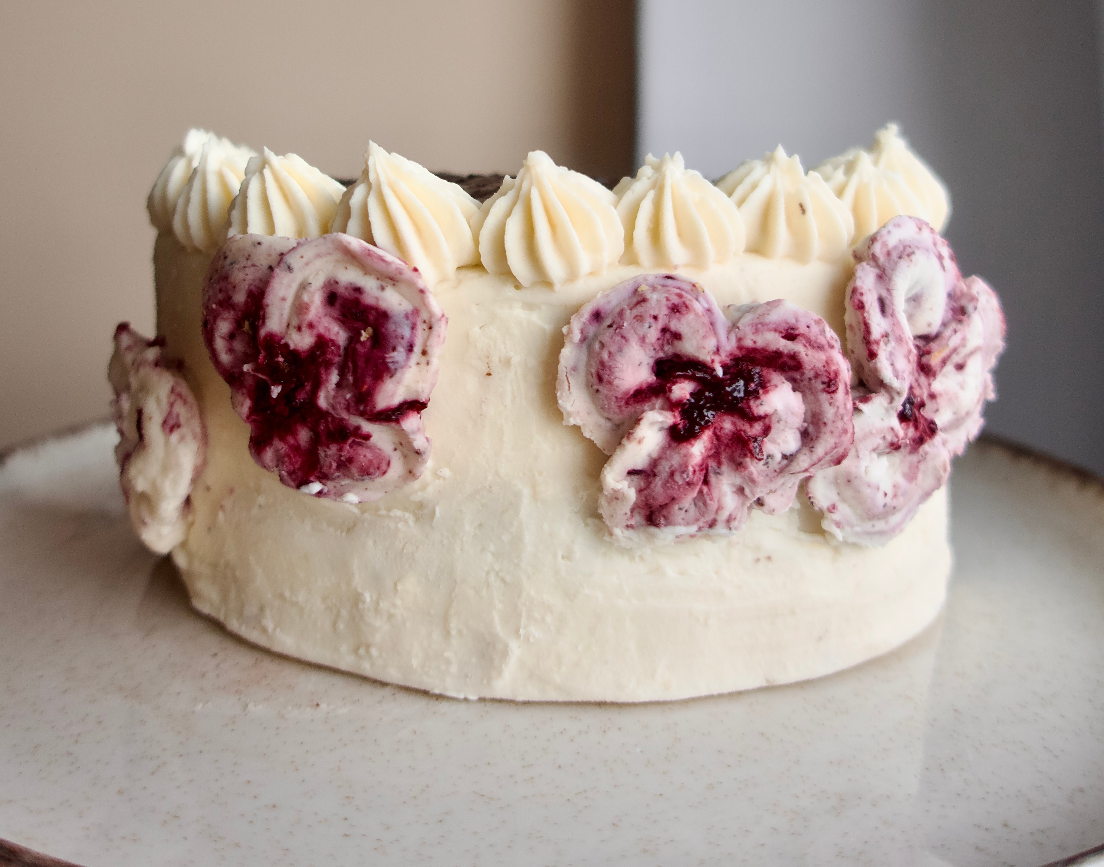 White Chocolate Berry Brownie Cake - by Victoria