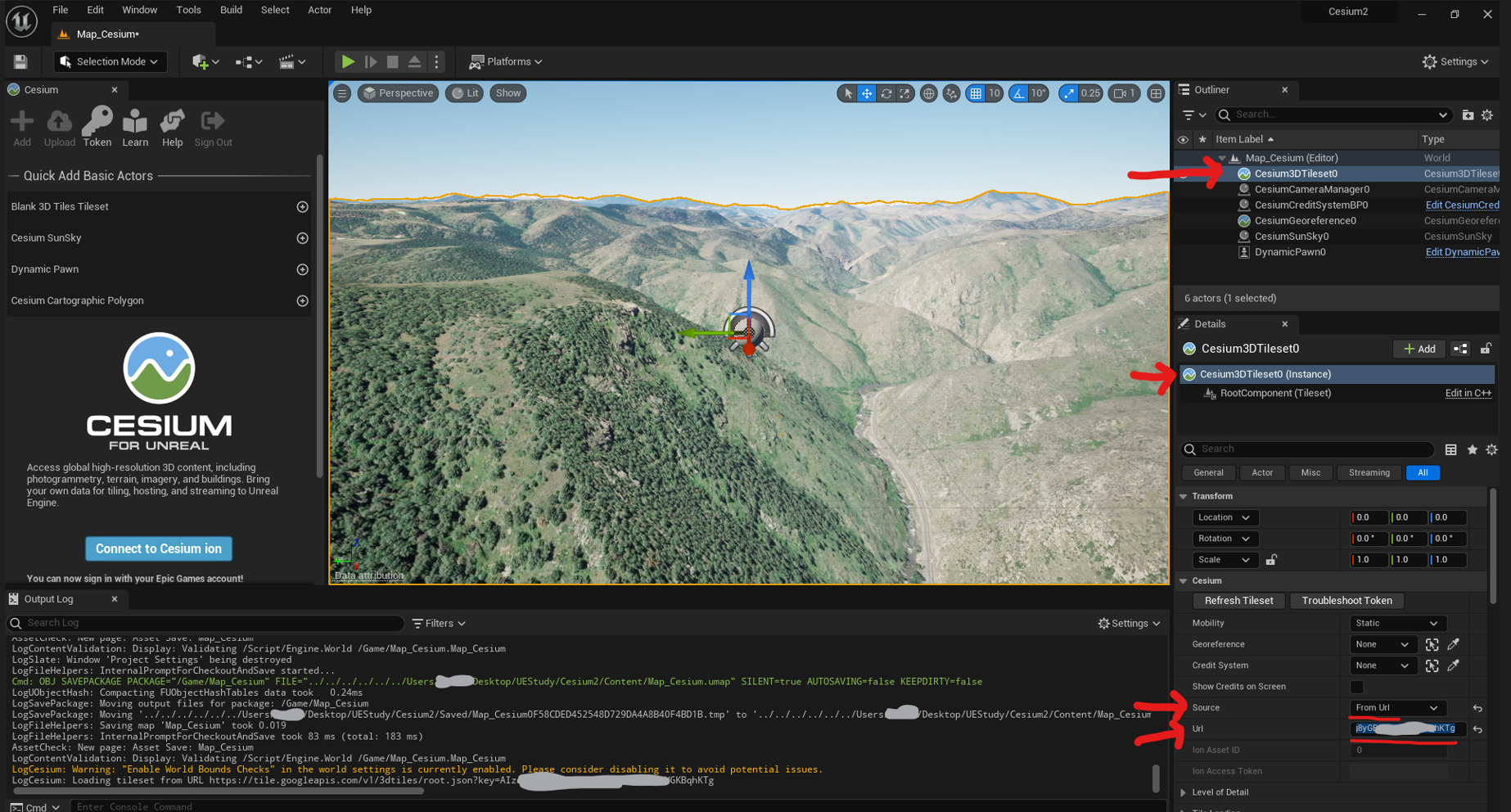 UE5.2：Cesium for Unrealのメモ - toya desk