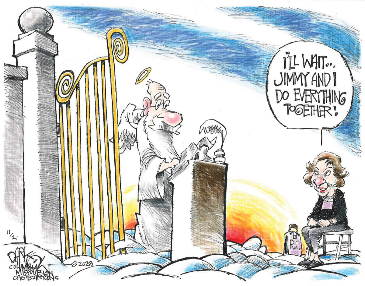 Heavenly obituary cartoons and Jimmy Carter tributes, ranked