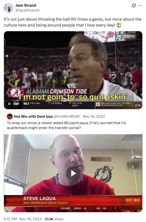 JACK STRAND | MSU MOOREHEAD | "If you're great, they will find you"
