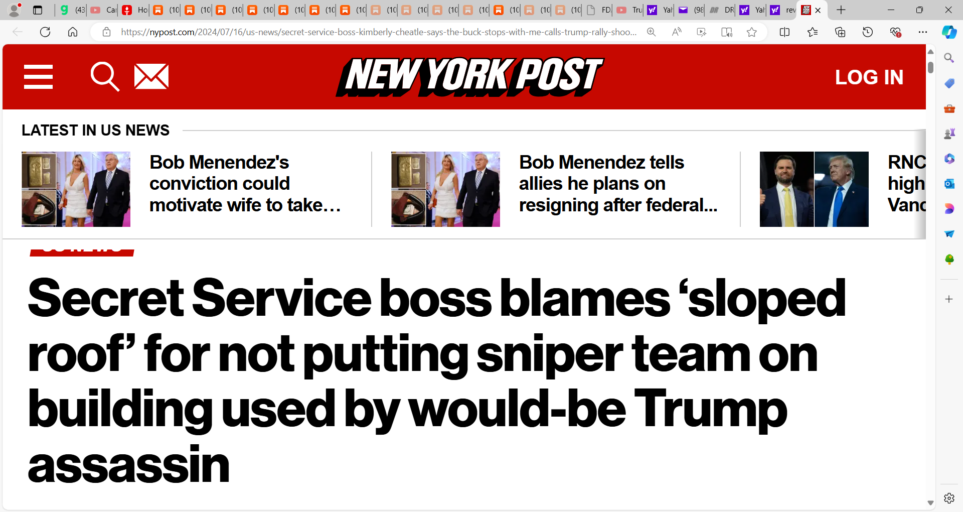 Slope to slope, you compare and again, the Secret Service (SS) director ...
