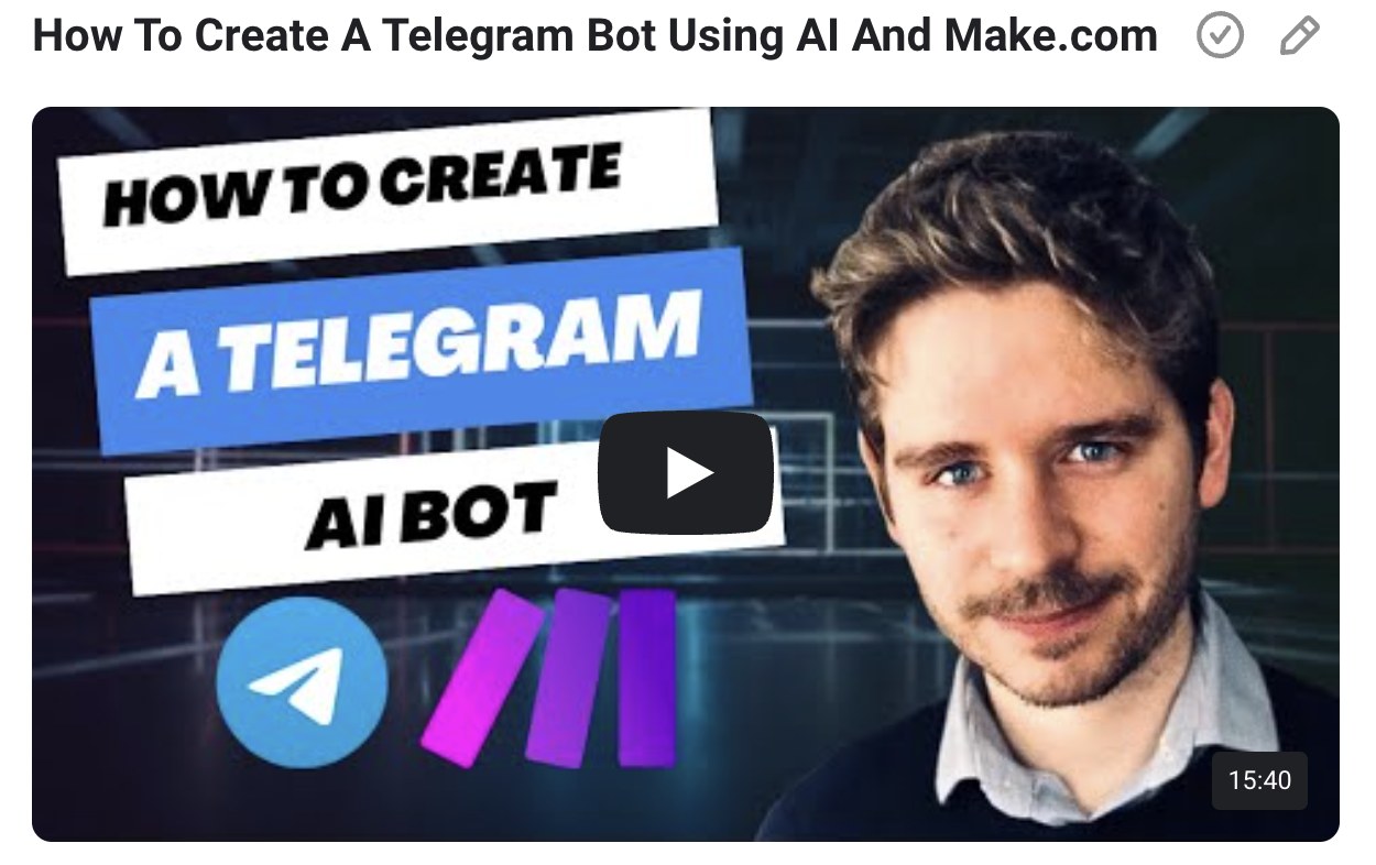 ☕🤖Tutorial: How To Create A Telegram Bot Using AI
