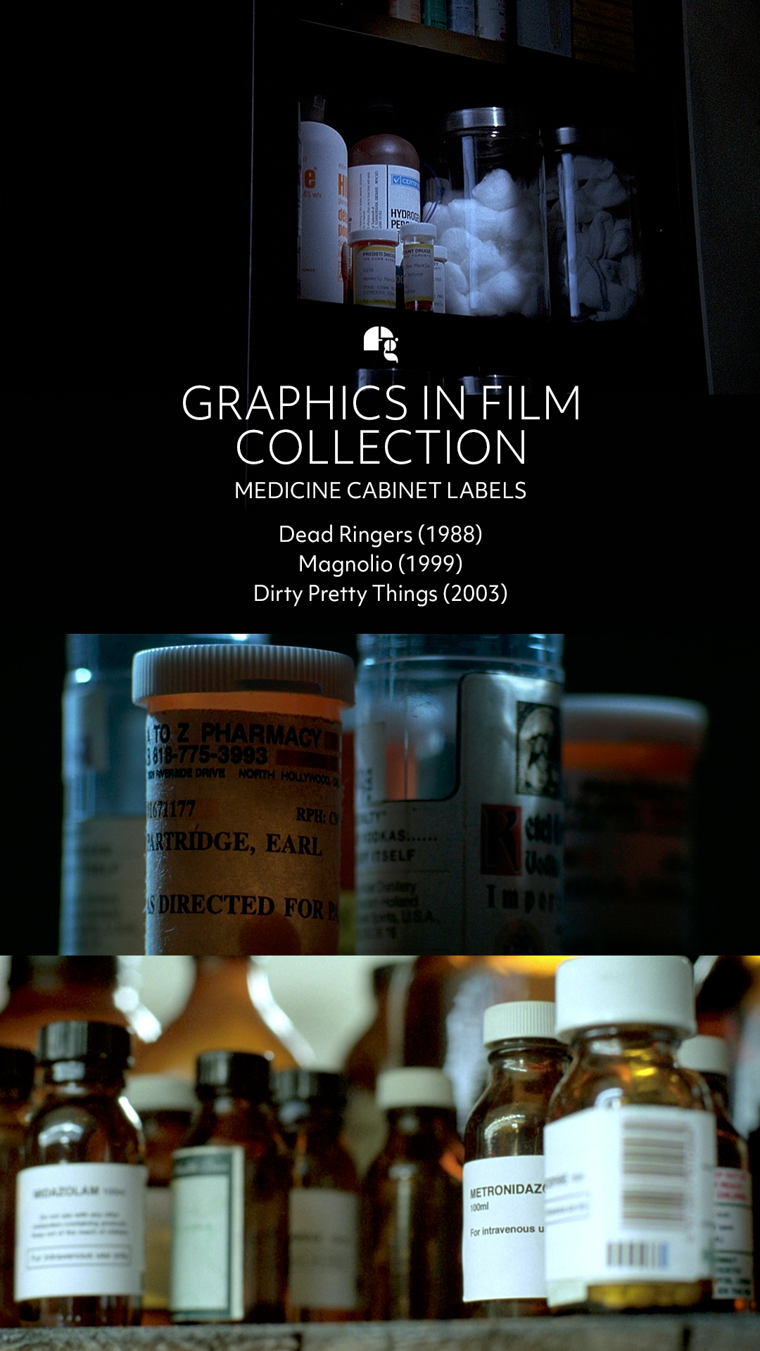Medicine Cabinet Label Film Graphic Design Collection