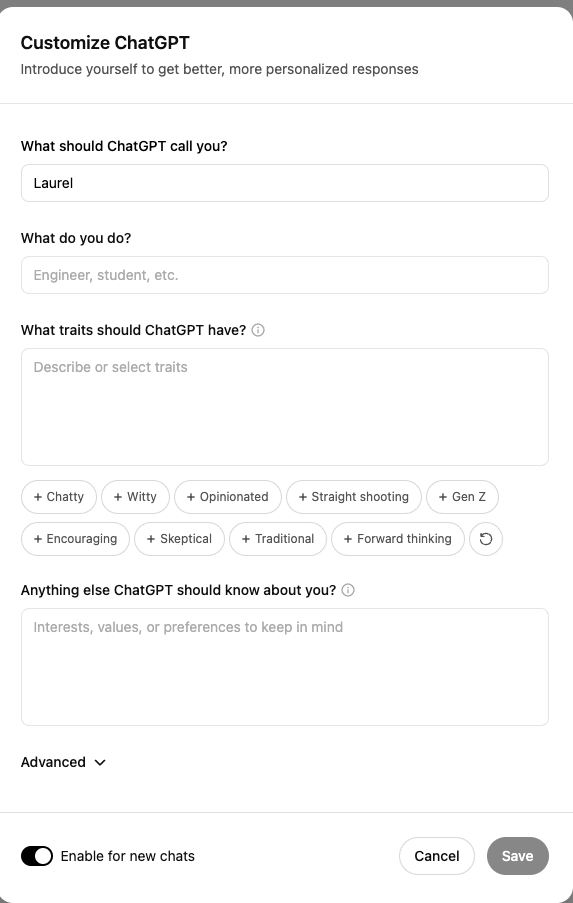 How to see (and edit!) what ChatGPT knows about you