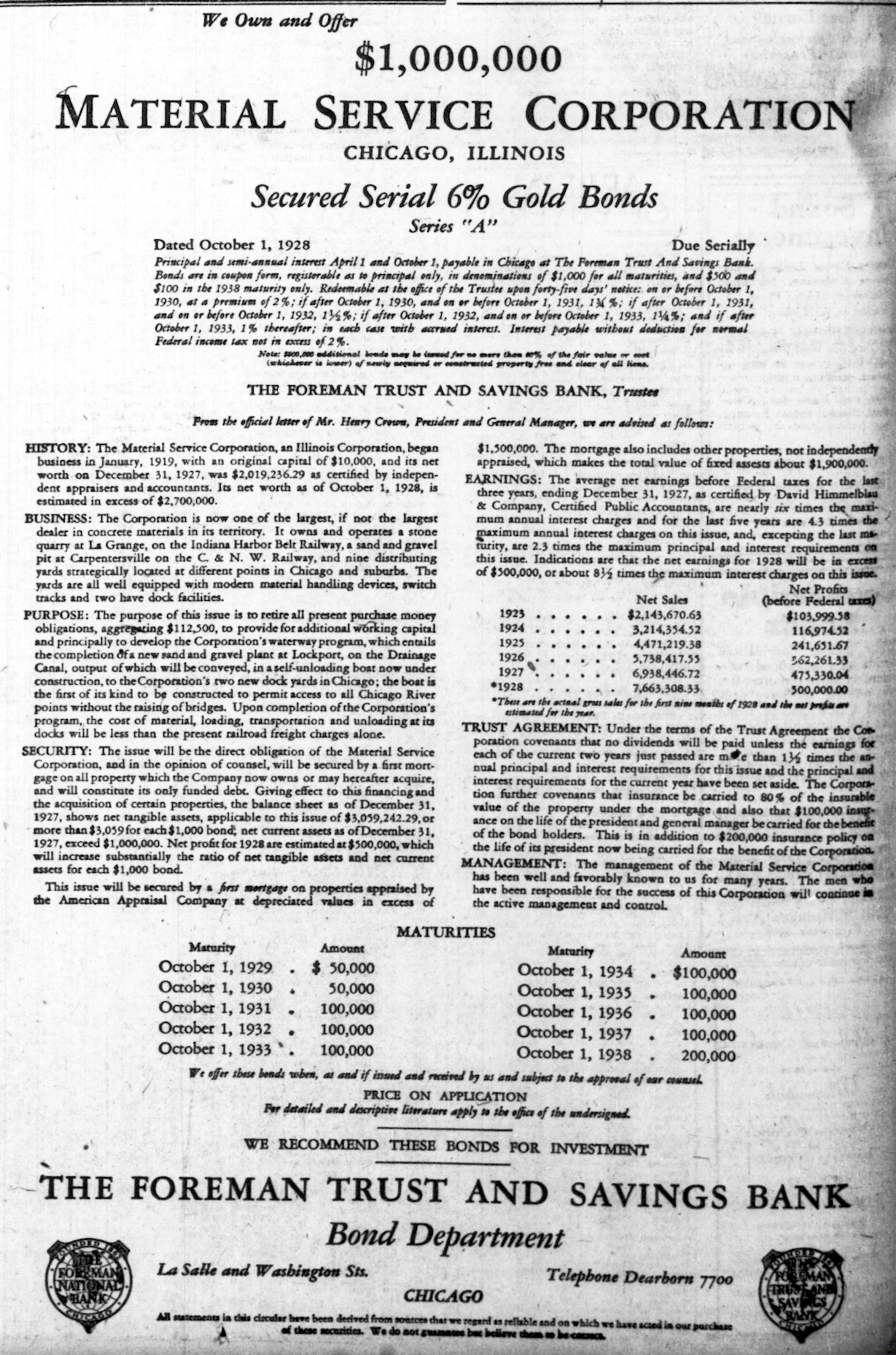 Henry Crown and Material Service Corporation