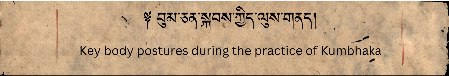 Key Body Postures during the Practice of Kumbhaka