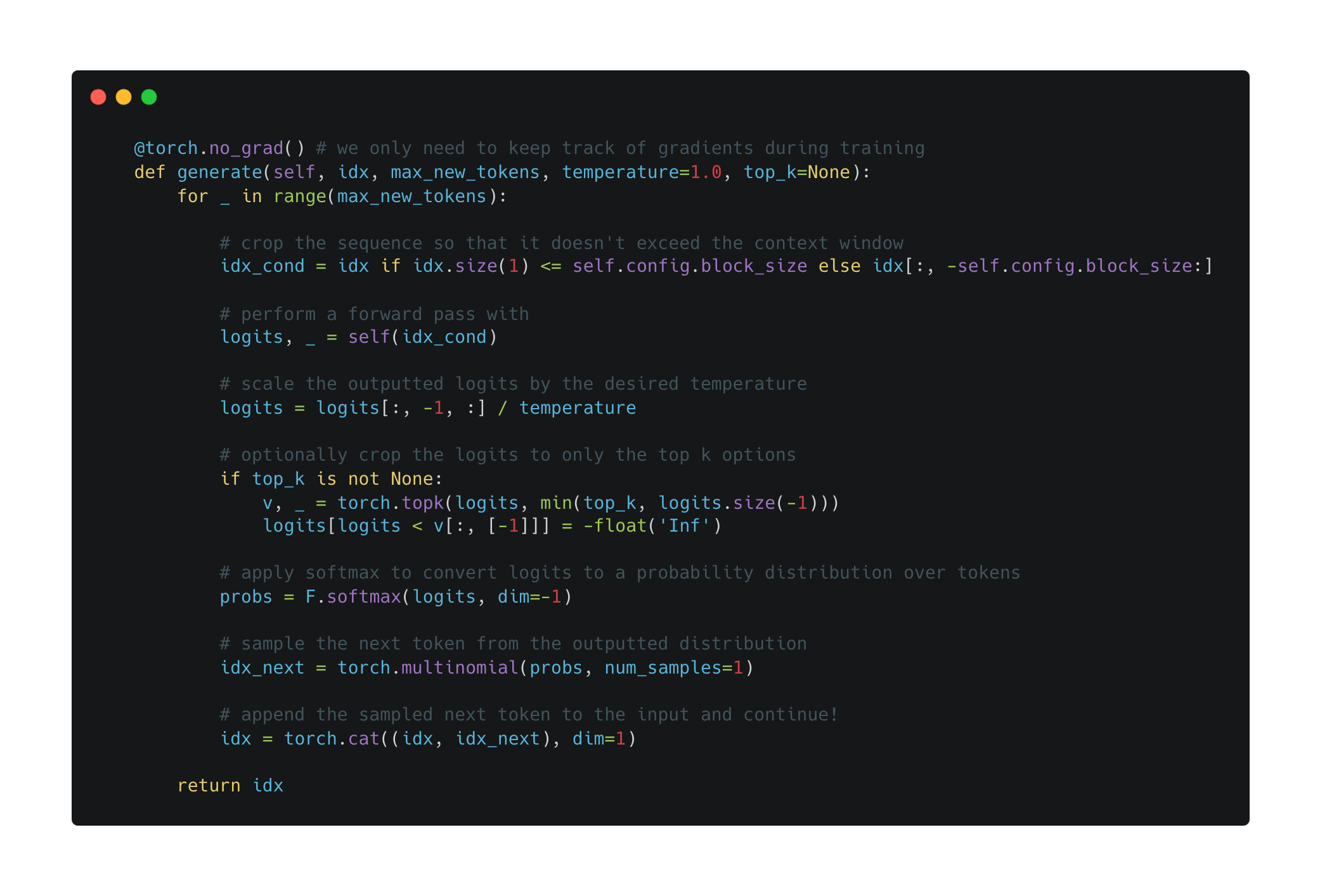 Language Model Training and Inference: From Concept to Code