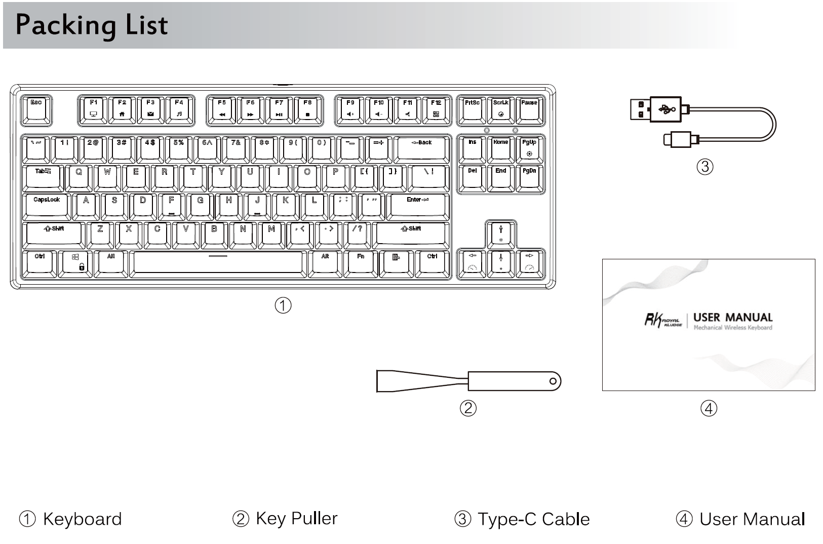 RK87 Wireless TKL Mechanical Keyboard User Manual