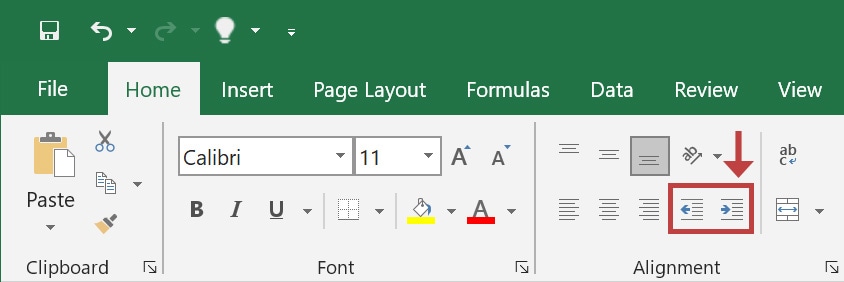 How to indent in Excel [multiple solutions + keyboard shortcut]