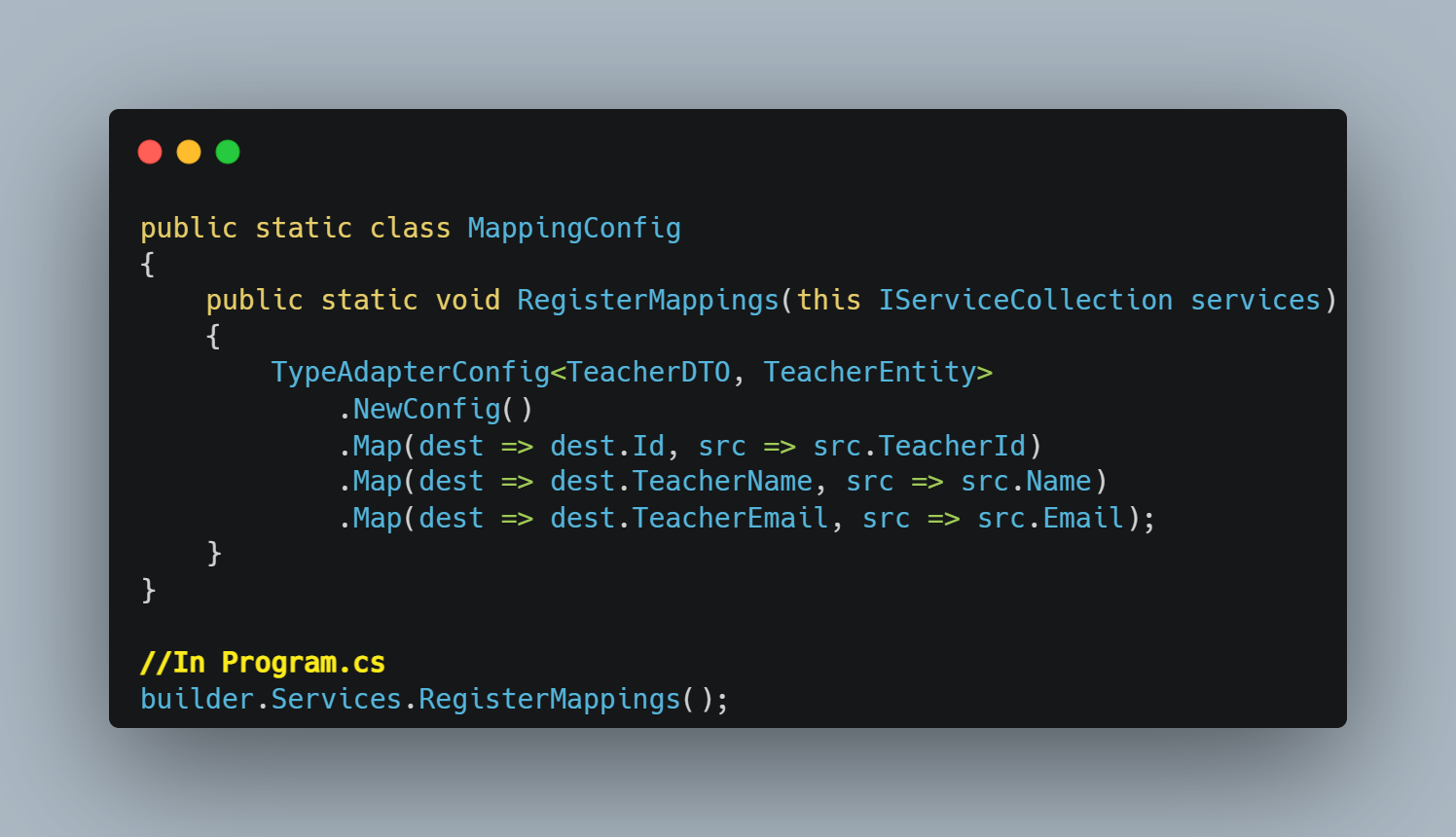 Episode 6 : Mapster in .NET Core for Mappings