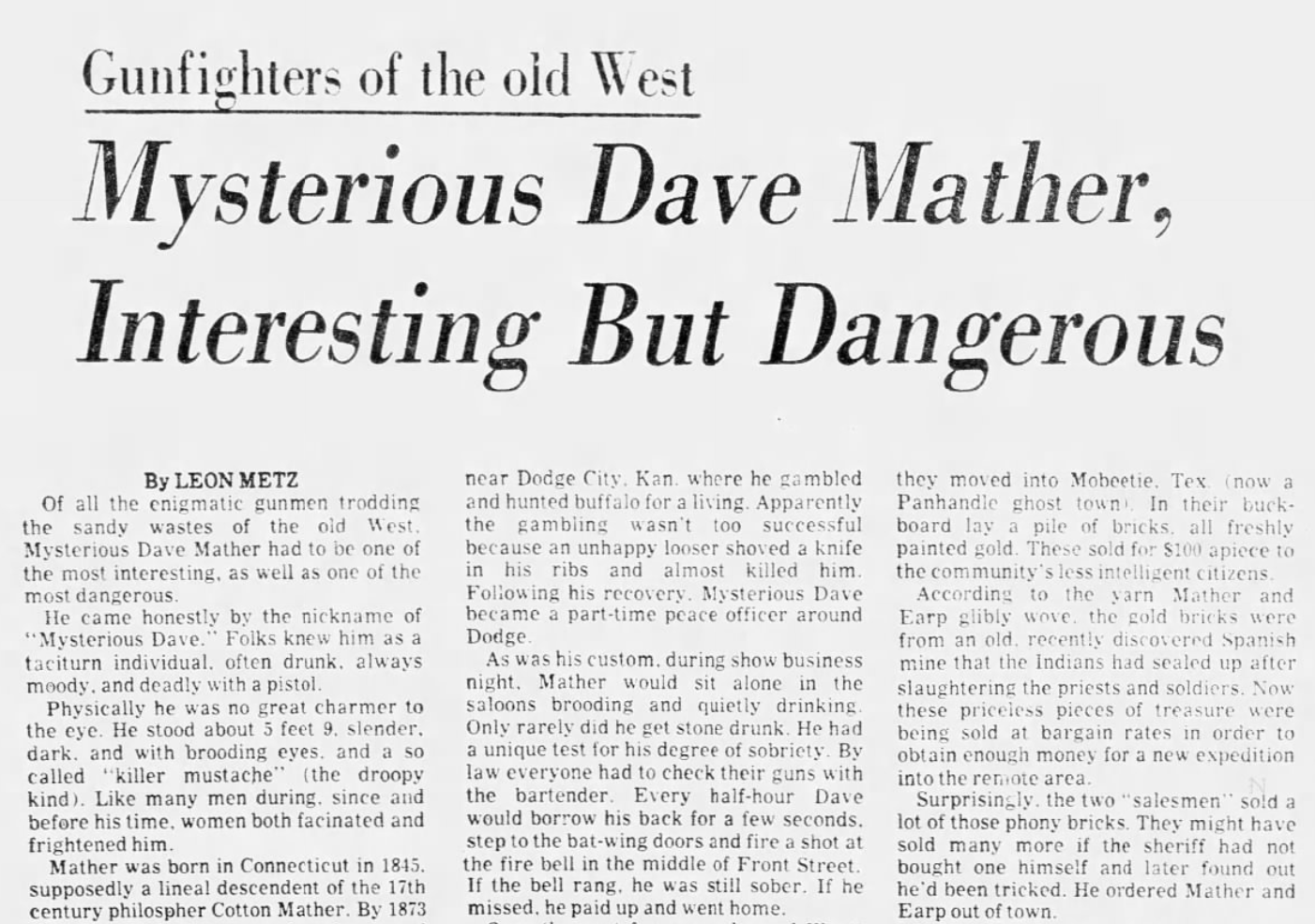 The Violent Life and Enigmatic Disappearance of Wild West Outlaw ...