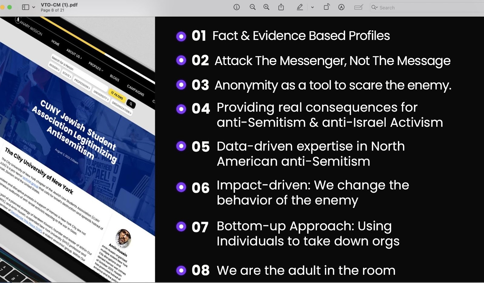 BlackNest: Inside Canary Mission’s Secret Web of Unlisted Sites