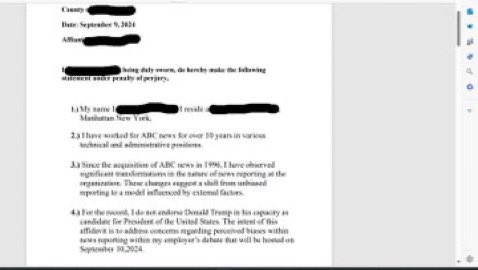 Unskool on Substack: "BREAKING: ABC whistleblower's affidavit that claims bias moderating has ...