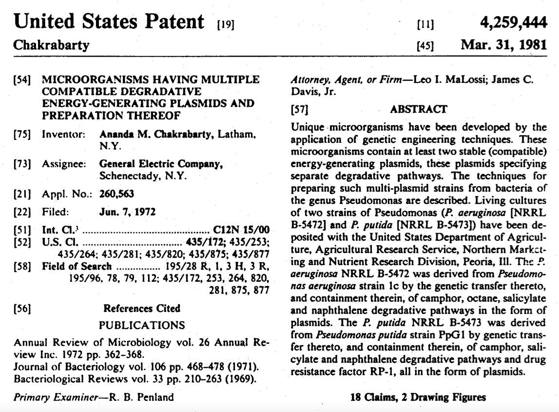 The First Patented G.M.O. - Asimov Press