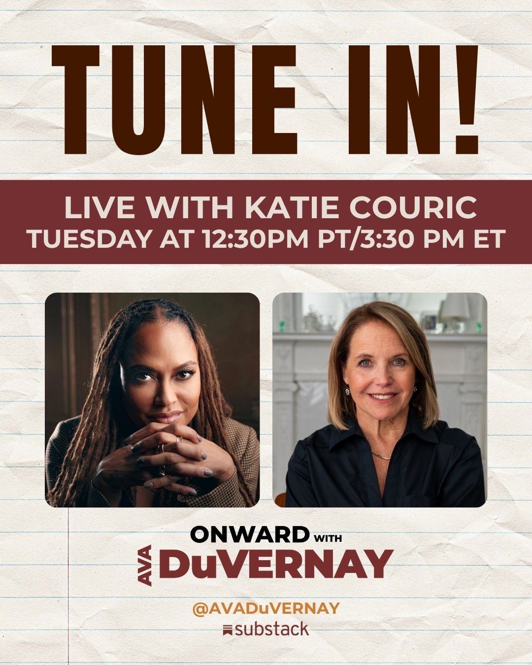 Ava DuVernay on Substack: "I’ve known this lady for good while. Looking forward to catching up ...