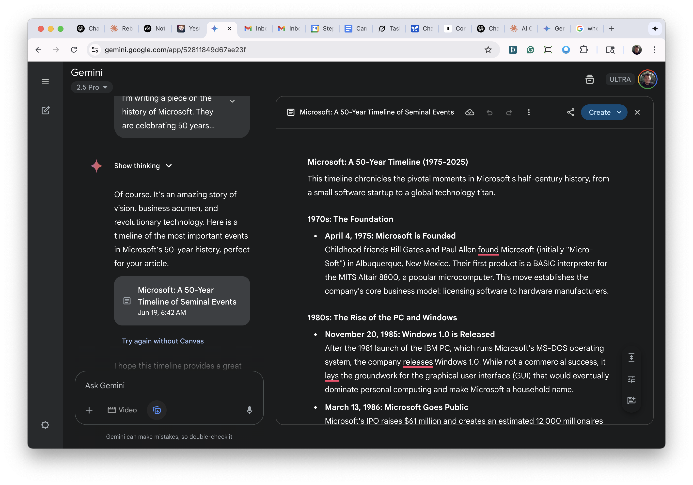 From Text to Timeline: Gemini Canvas Transforms Content into Visual Stories
