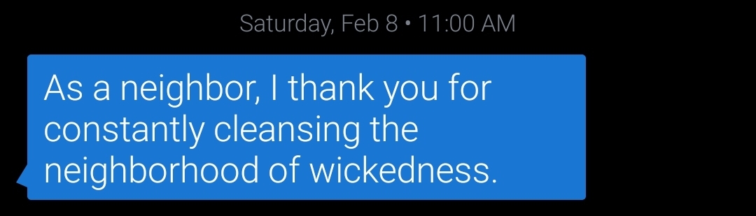 Jeff Tiedrich on Substack: "actual text that I just received from a neighbor"