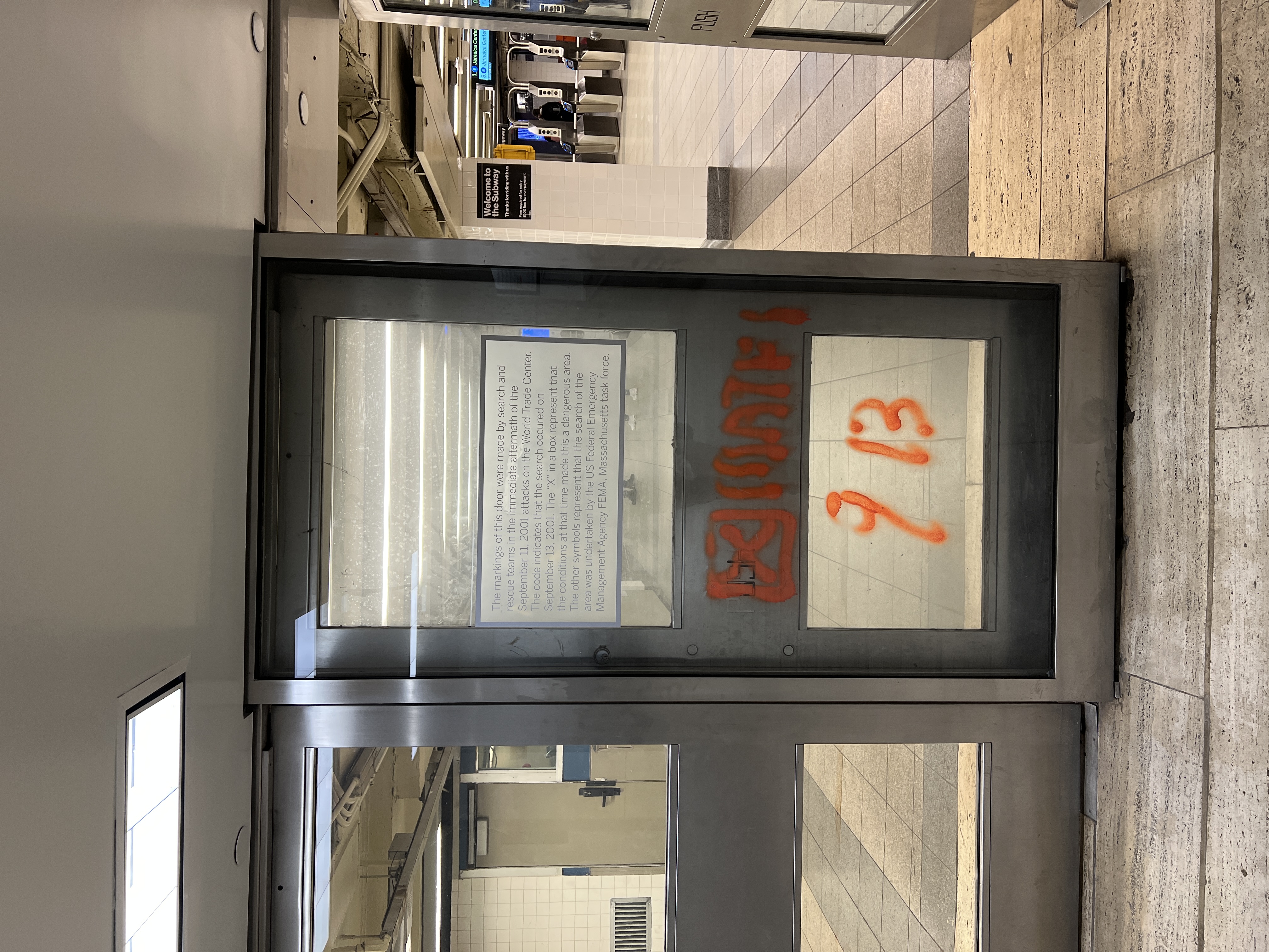 Inside the last surviving portion of the original World Trade Center, a ...