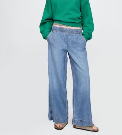 Friday Treat: Blue UltraSoft Pleated Easy Baggy Jeans