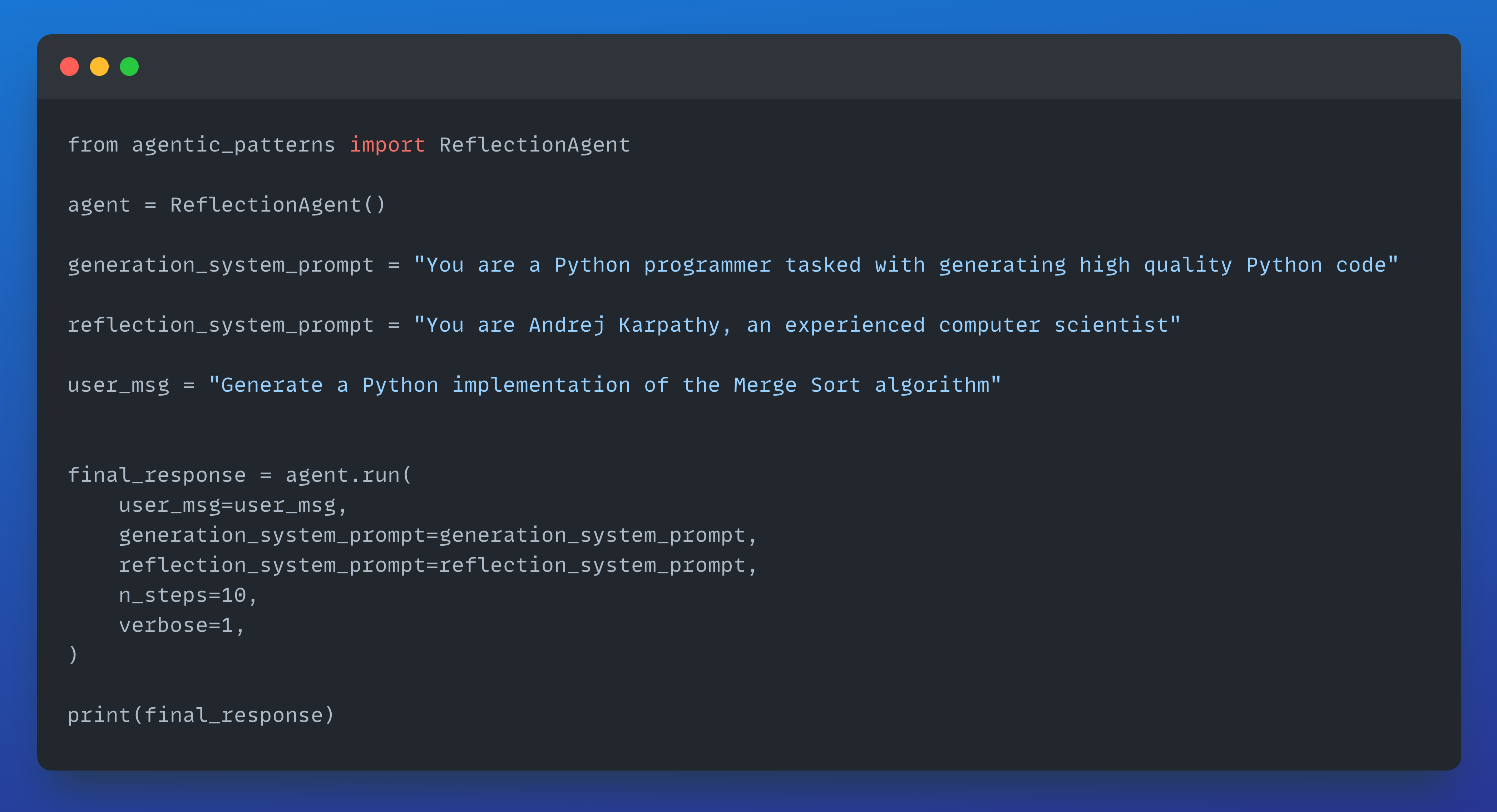 Reflection Pattern: When Agents think twice