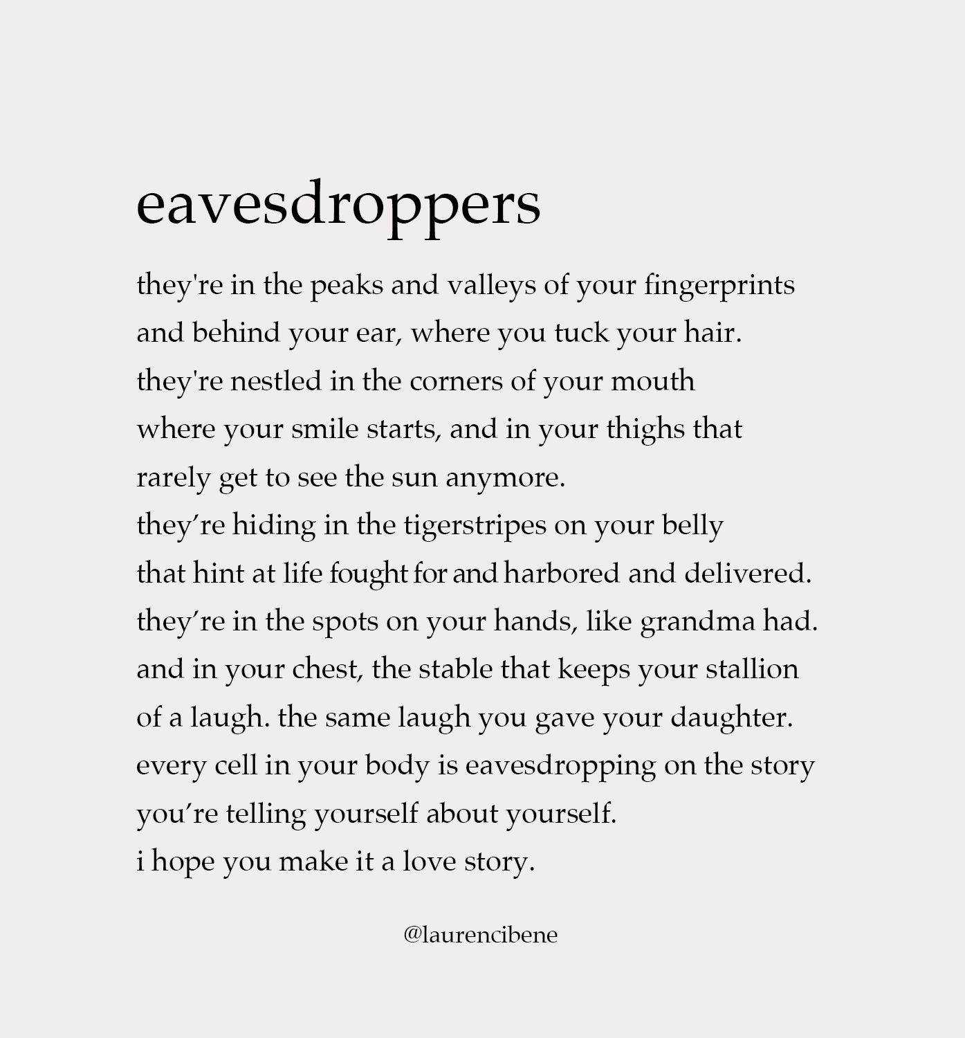 Lauren Cibene on Substack: "tell them something sweet