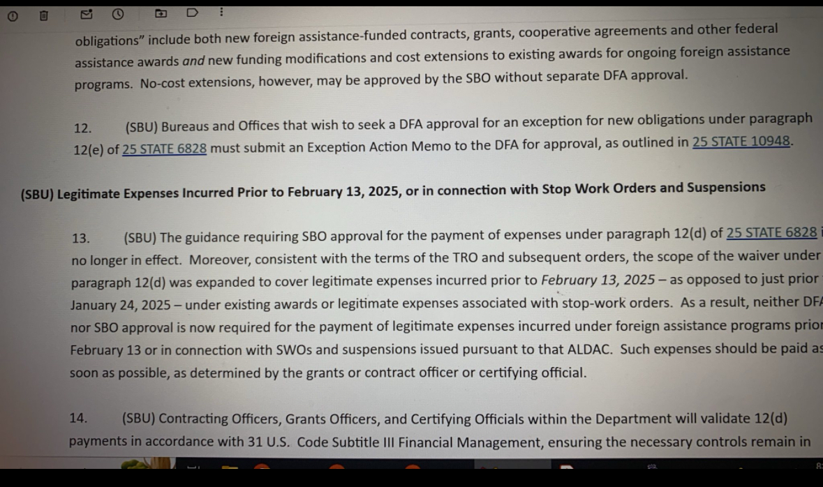 NEW: Updated Guidance for Ongoing State and/or USAID-Funded Foreign ...