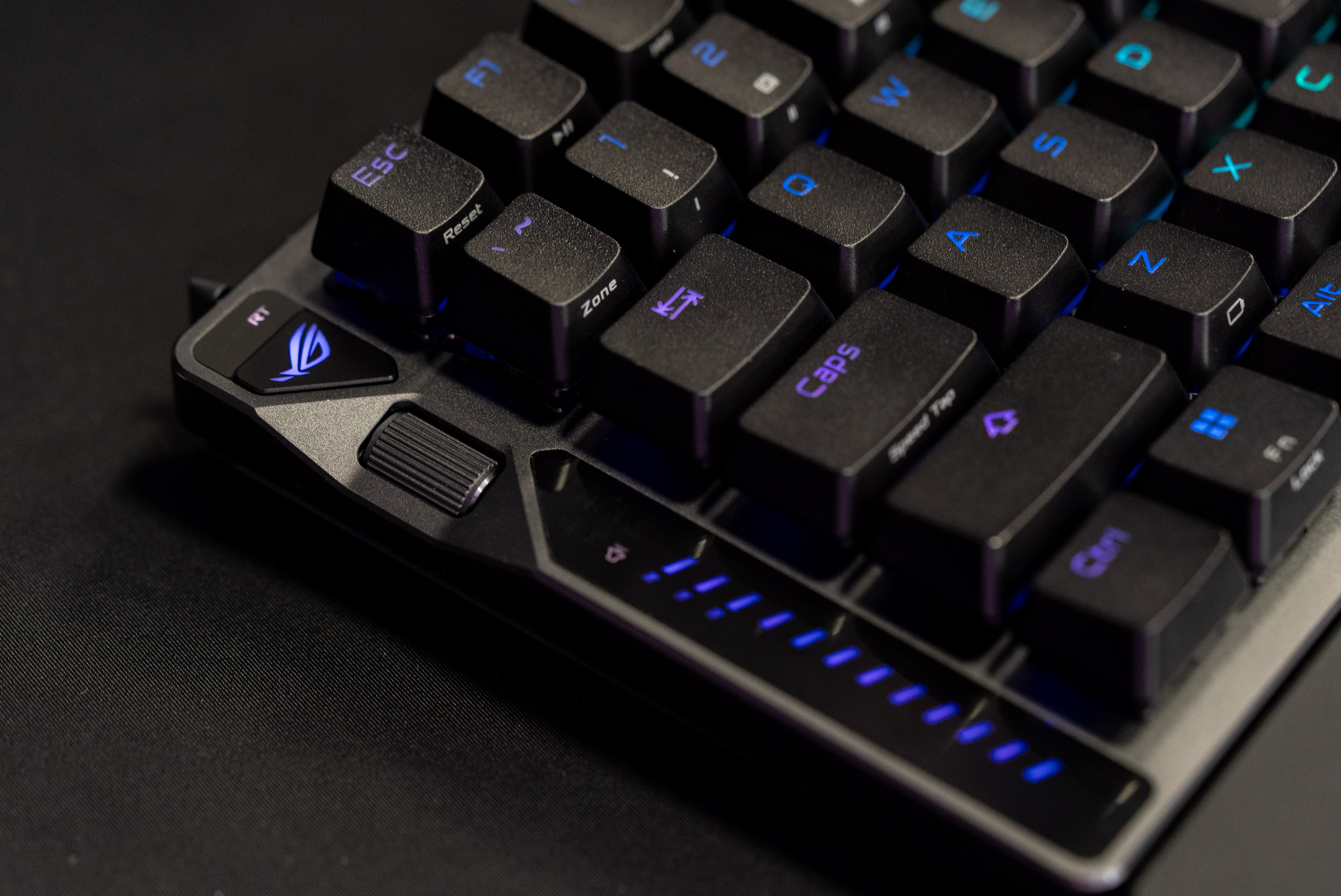 The Asus ROG Falcata split-ergonomic wireless compact gaming keyboard ...