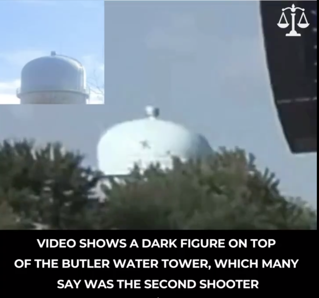 Video reveals shadowy figure on water tower above Trump rally shooting