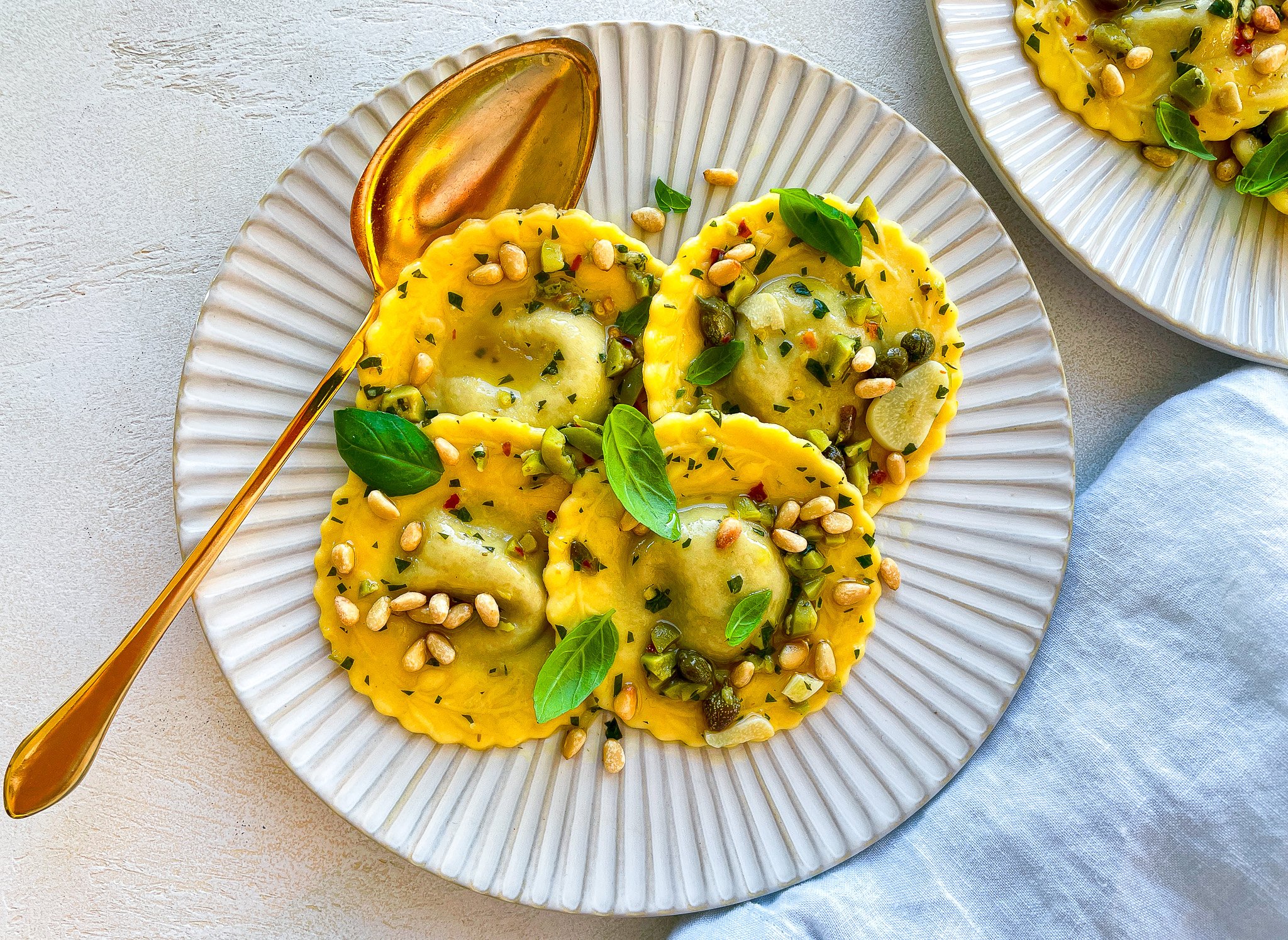 olive branch ravioli - by Meryl Feinstein