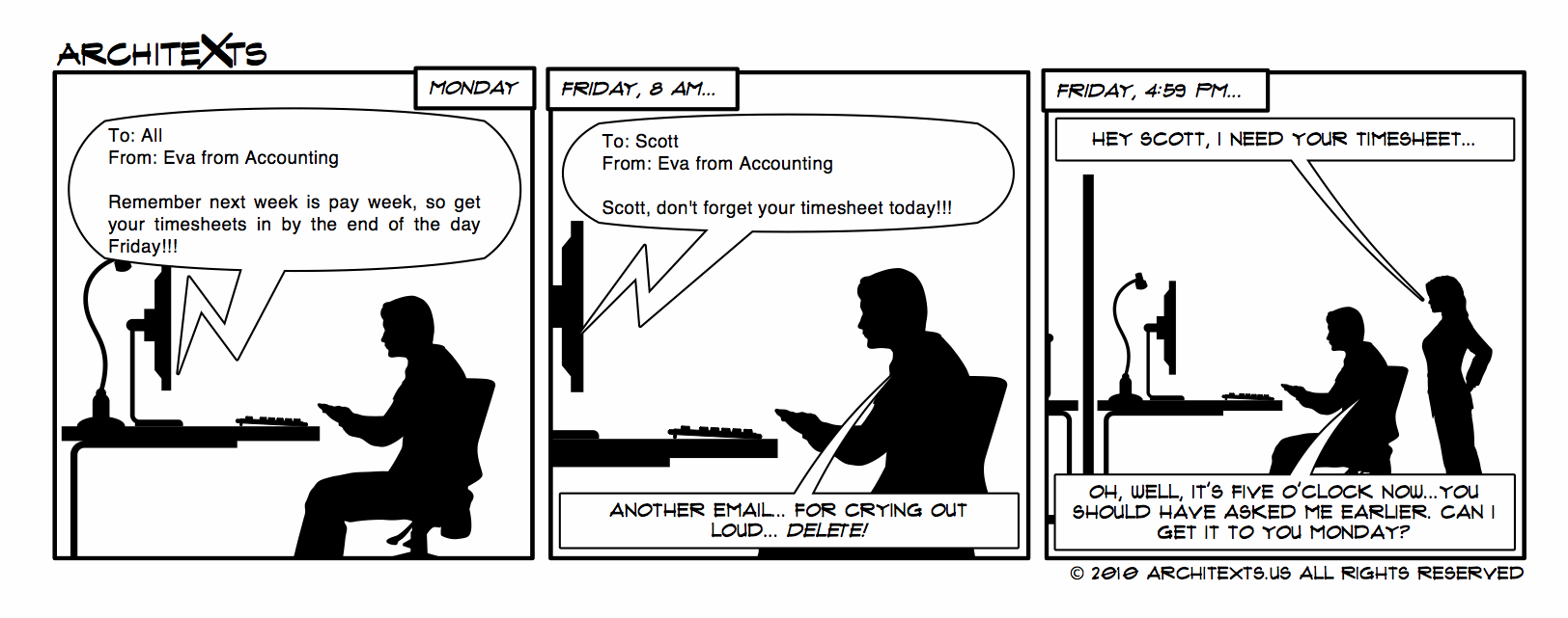 Timesheets: Reminder - by Modulor Man