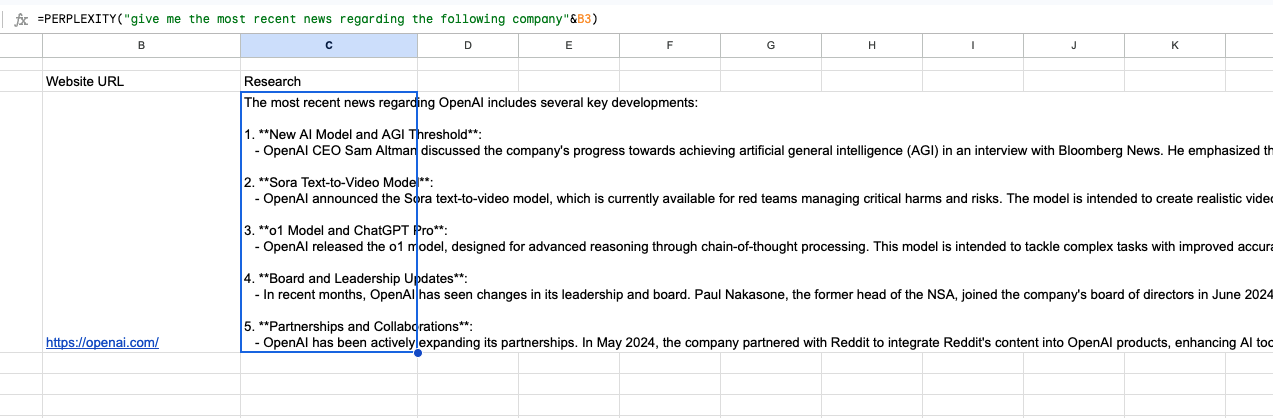 ☕🤖 Tutorial: How To Use Perplexity In Google Sheets!