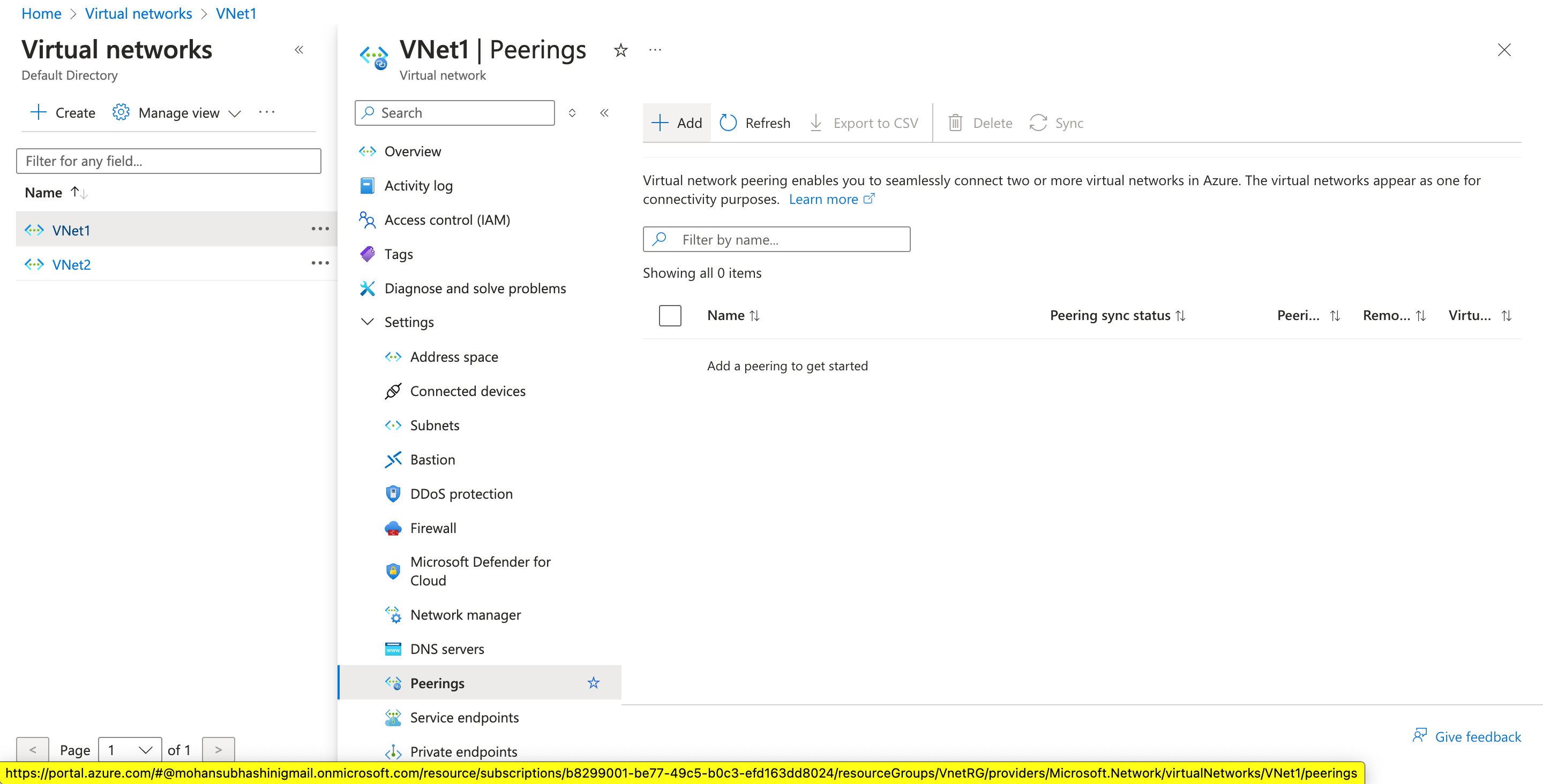 AZURE - Vnet to Vnet Peering Across Multiple Regions