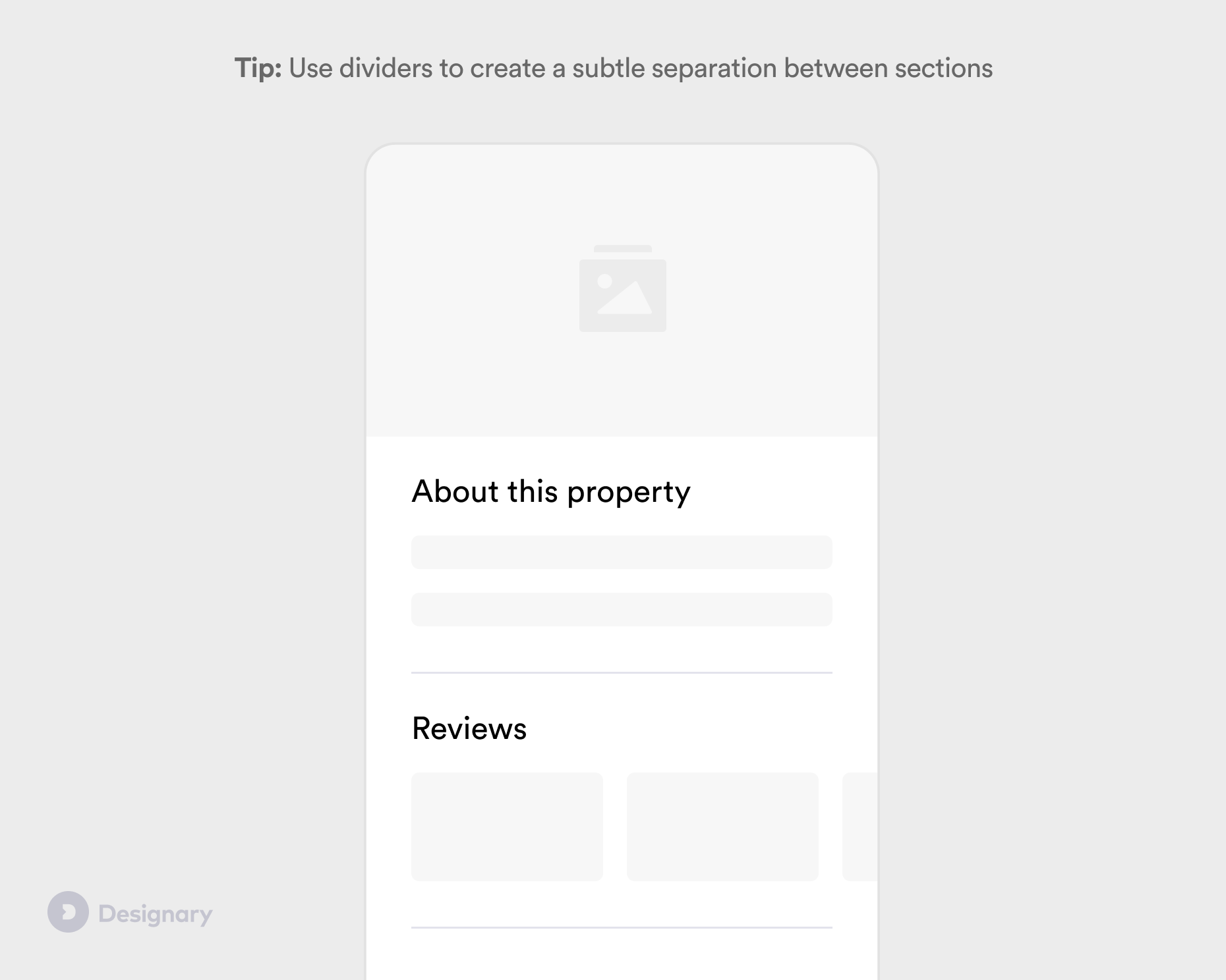 UX Tip #9: Sections, structure and visual hierarchy in UX