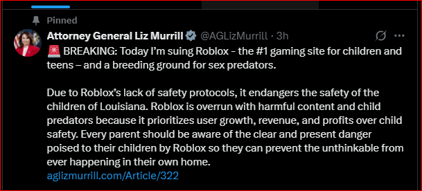 Louisiana AG Liz Murrill Takes on Roblox: