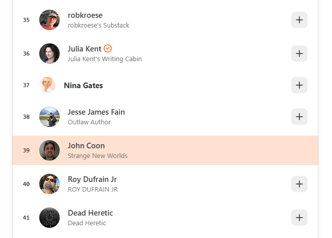 John Coon on Substack: "My newsletter, Strange New Worlds, is climbing the fiction charts on ...