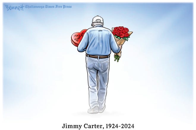 Heavenly obituary cartoons and Jimmy Carter tributes, ranked