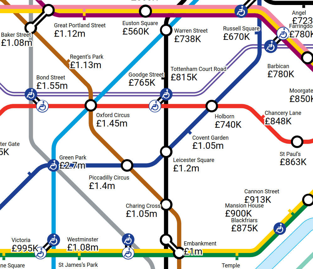 A Tube map of London house prices - London Spy