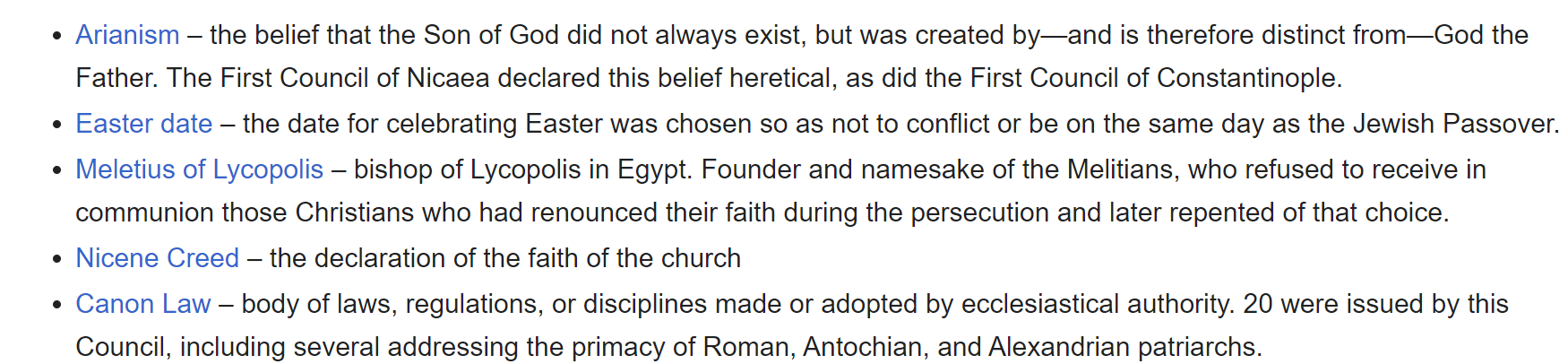 The First Council of Nicaea, a brief look