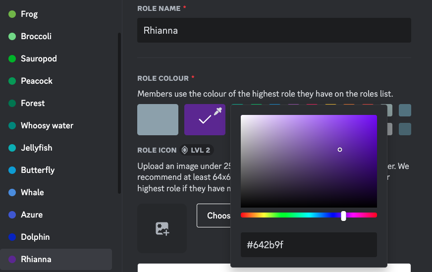 Colour roles on Discord with Carl Bot