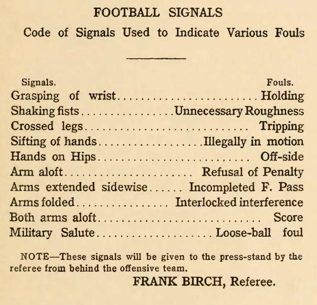The Art of Football Officials' Signals