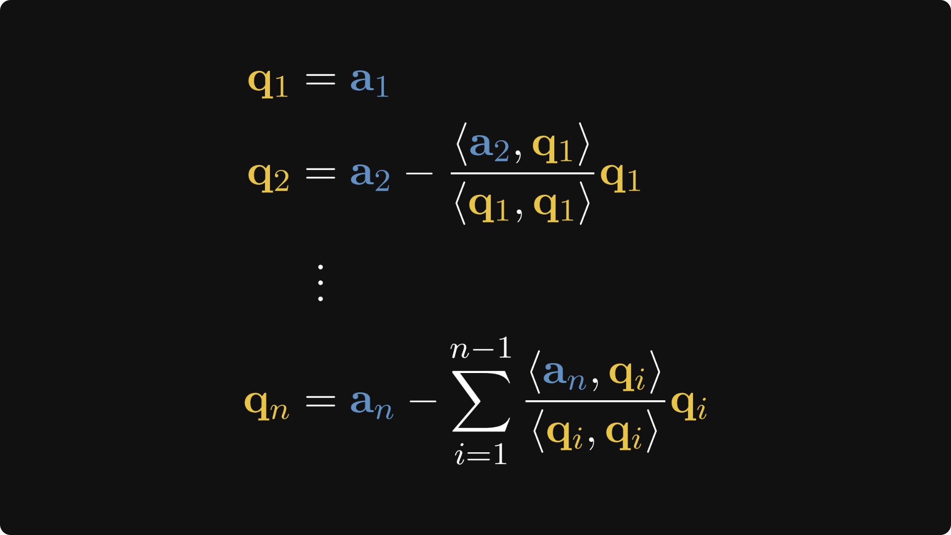 Epsilons, no. 4: The Gram-Schmidt process