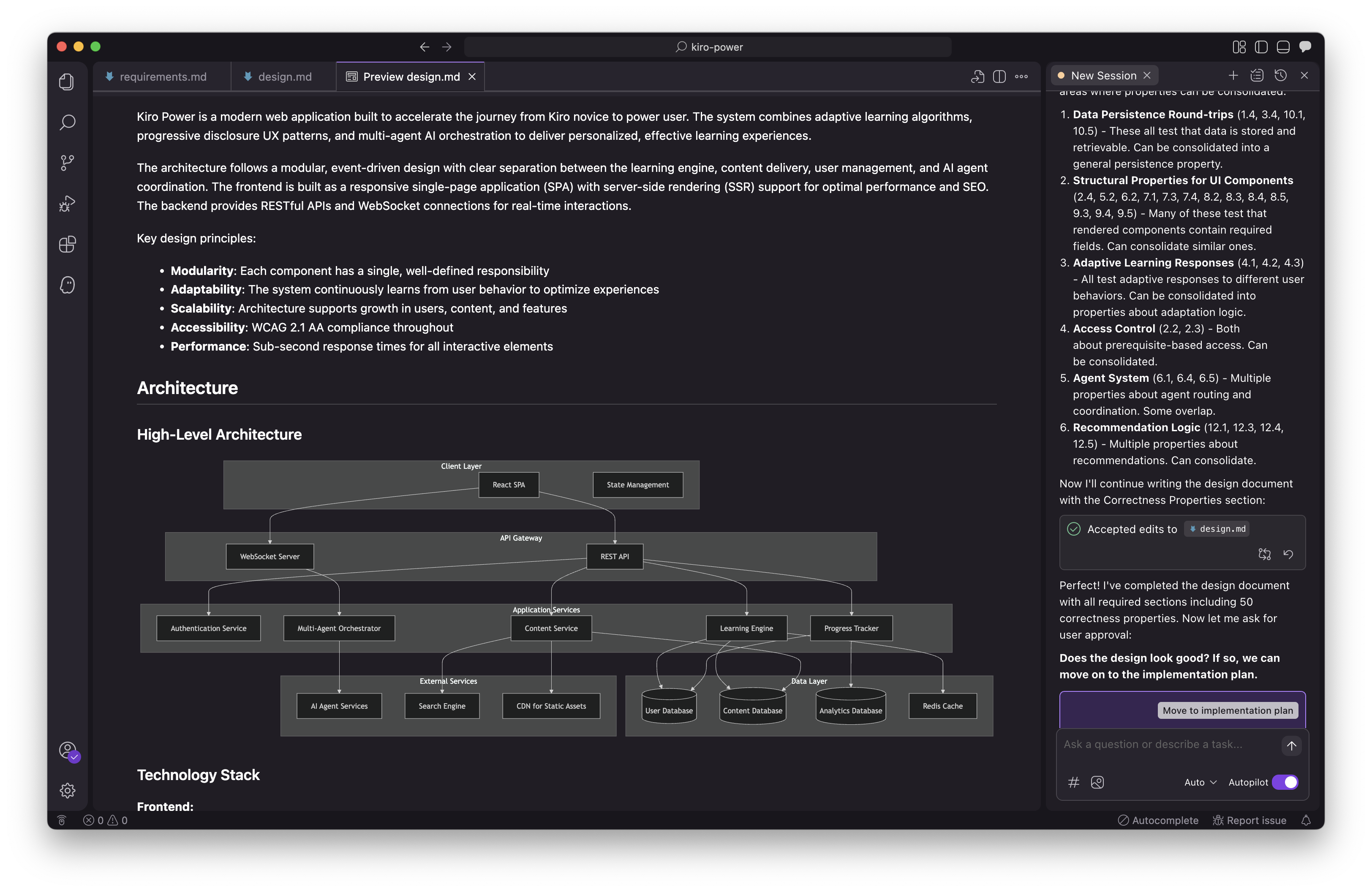 Kiro Power - Building a multi-agent, adaptive learning web app in an hour!
